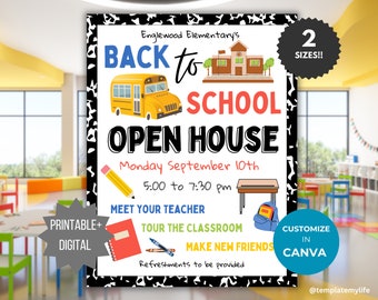 Meet the Teacher Back to School Flyer, School Open House - Etsy