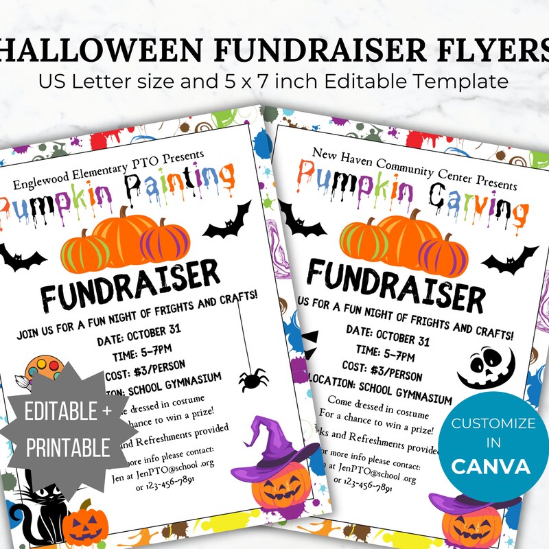 Editable Pumpkin Carving Contest Flyer - Etsy