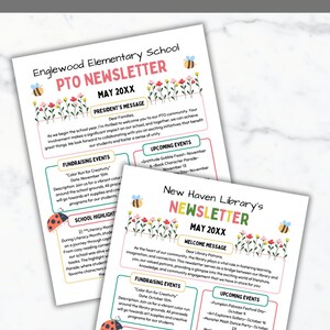 Spring Newsletter Flyer Printable Community Newsletter Template Library ...