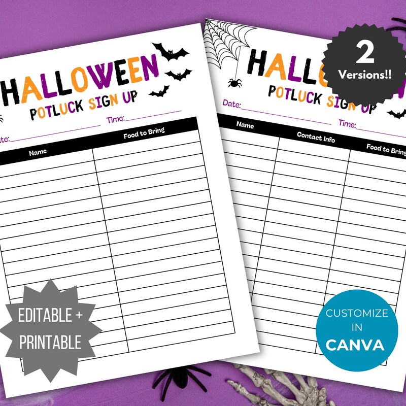 Cookout Sign up Sheet - Etsy