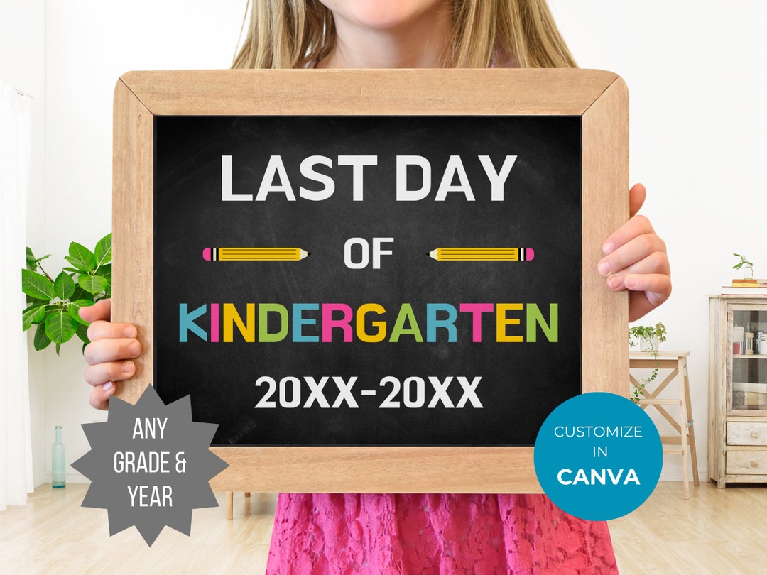 Editable Last Day of School Sign Template Chalkboard School Sign ...