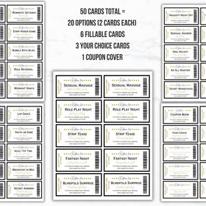 Naughty Coupon Book Printable Adult Coupons Intimate Gift for Husband ...