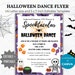 Halloween Dance Flyer Template Halloween Invitation Editable Halloween ...