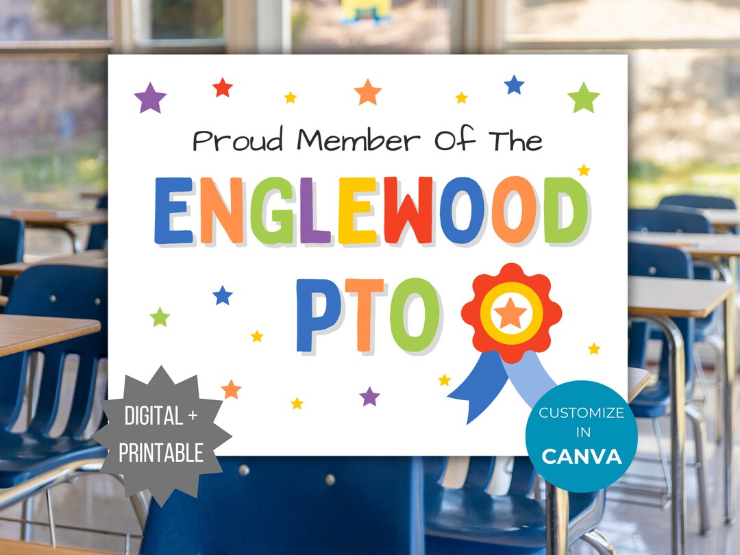 PTA PTO Member Certificate Sign Template PTO Membership Appreciation ...