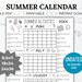 Printable Summer Activities Coloring Poster Summer Checklist Editable ...