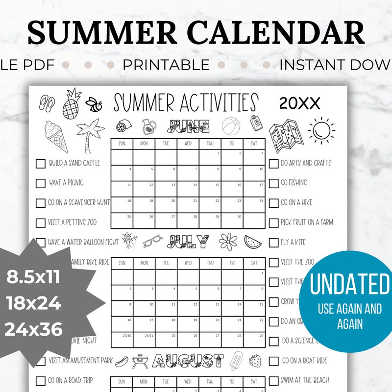 Summer Bucket List - Etsy