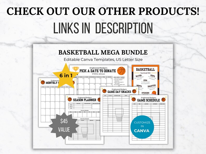Modèle de certificat de récompense de basket-ball modifiable Modèle de ...