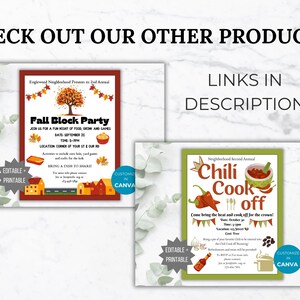 Autumn Potluck Flyer Template Potluck Invitation Flyer Neighborhood ...