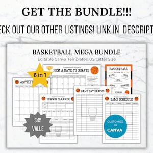 Basketball Game Schedule Template Basketball Sport Calendar Game Day ...