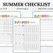 Printable Summer Daily Checklist Editable Chore Chart for Kids Summer ...