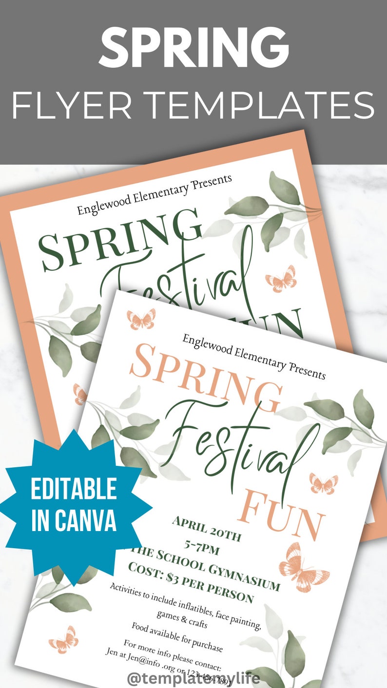 Easter Festival Flyer Template Spring Event Invitation Easter Party ...