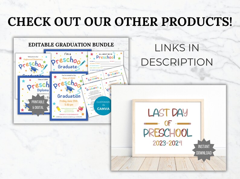 Editable Preschool Graduation Invite Printable Pre-k Graduation ...