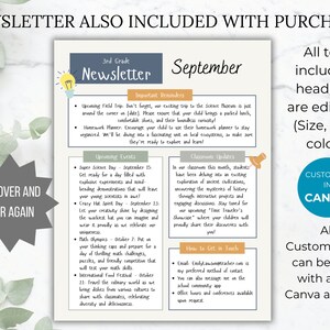 Meet the Teacher Editable Canva Template Class Newsletter Printable ...