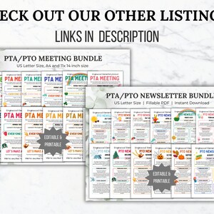 Winter PTA Meeting Flyer Printable PTO School Meeting Flyer Editable ...