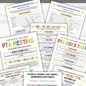 Editable PTA Flyer Bundle PTA Hand Out Templates Why Join the Pta ...