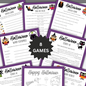 Printable Kid Halloween Activity for Kid Fall Party School Activity ...