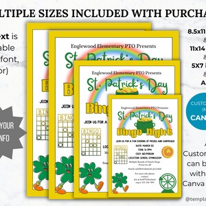 St Patty Bingo Night Church Flyer Fundraiser Template Business Event ...