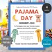 Pajama Day School Spirit Flyer PTO Template Pajama Day Fundraiser ...