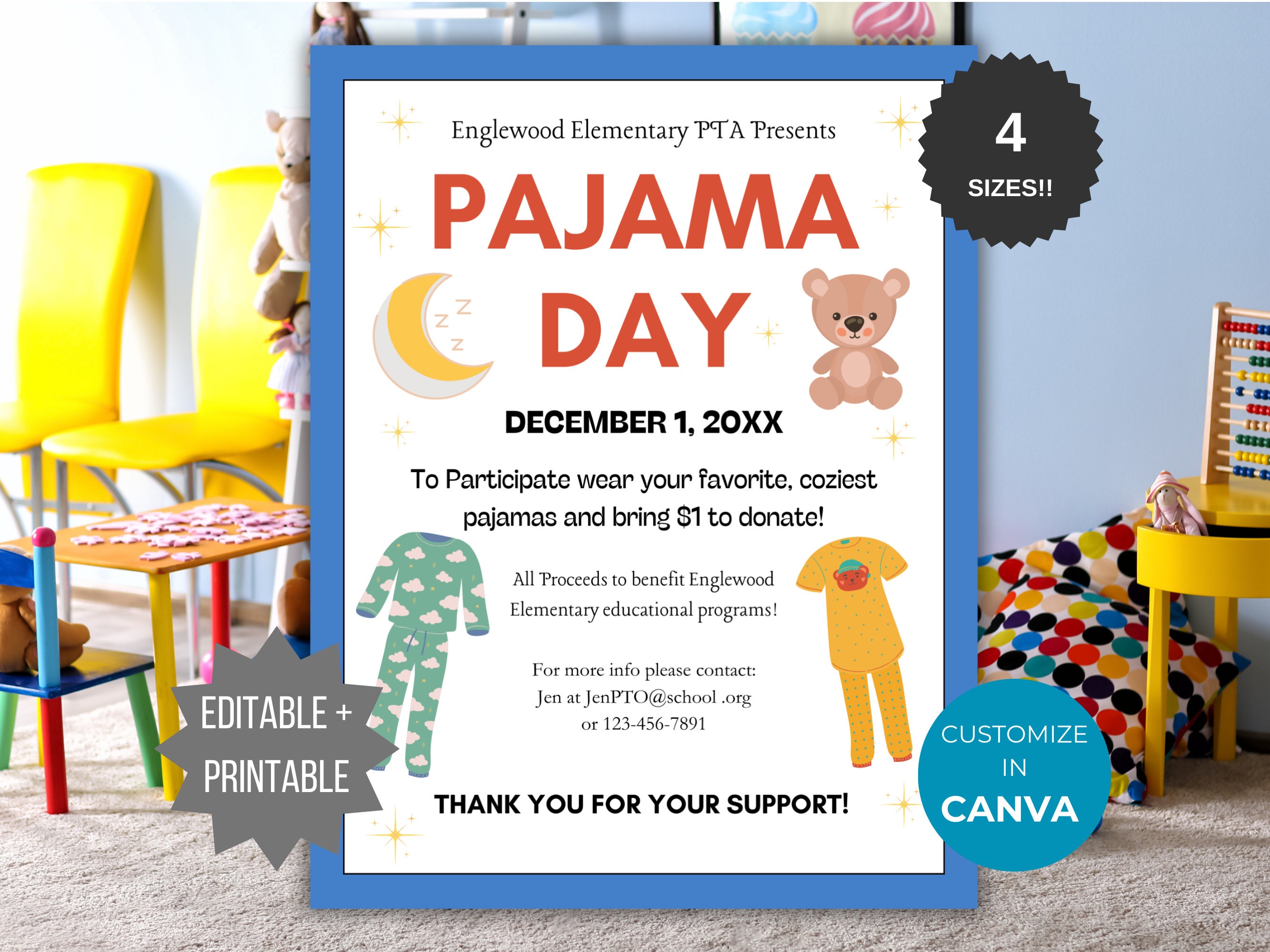 Pajama Day Flyer
