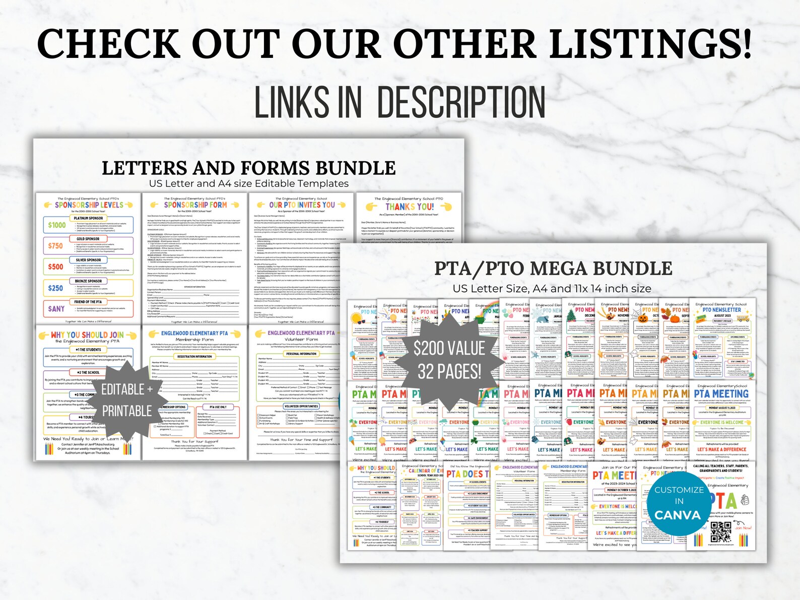 PTA Survival Kit Template Join the PTO Gift Bag Printable Welcome to ...