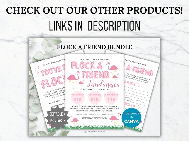 Flock a Friend Form Template Flock My Yard Editable PTA Printable ...