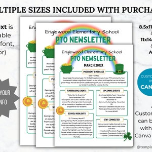 March PTA Newsletter Flyer Printable PTO School Newsletter Flyer ...