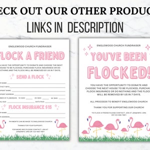 Flock a Friend Flyer Editable Flock My Yard Fundraiser Flyer PTA Printable School Event Template ...