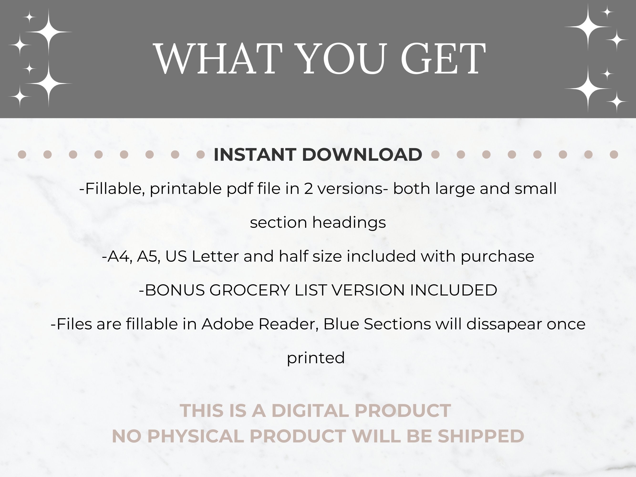 Editable Party Shopping List Printable Event Recipe Grocery - Etsy