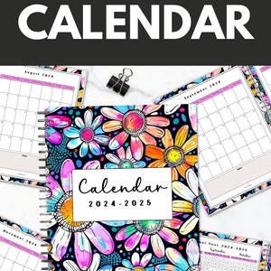 School Calendar Planner 2024-2025 Printable Monthly Calendar Back to ...