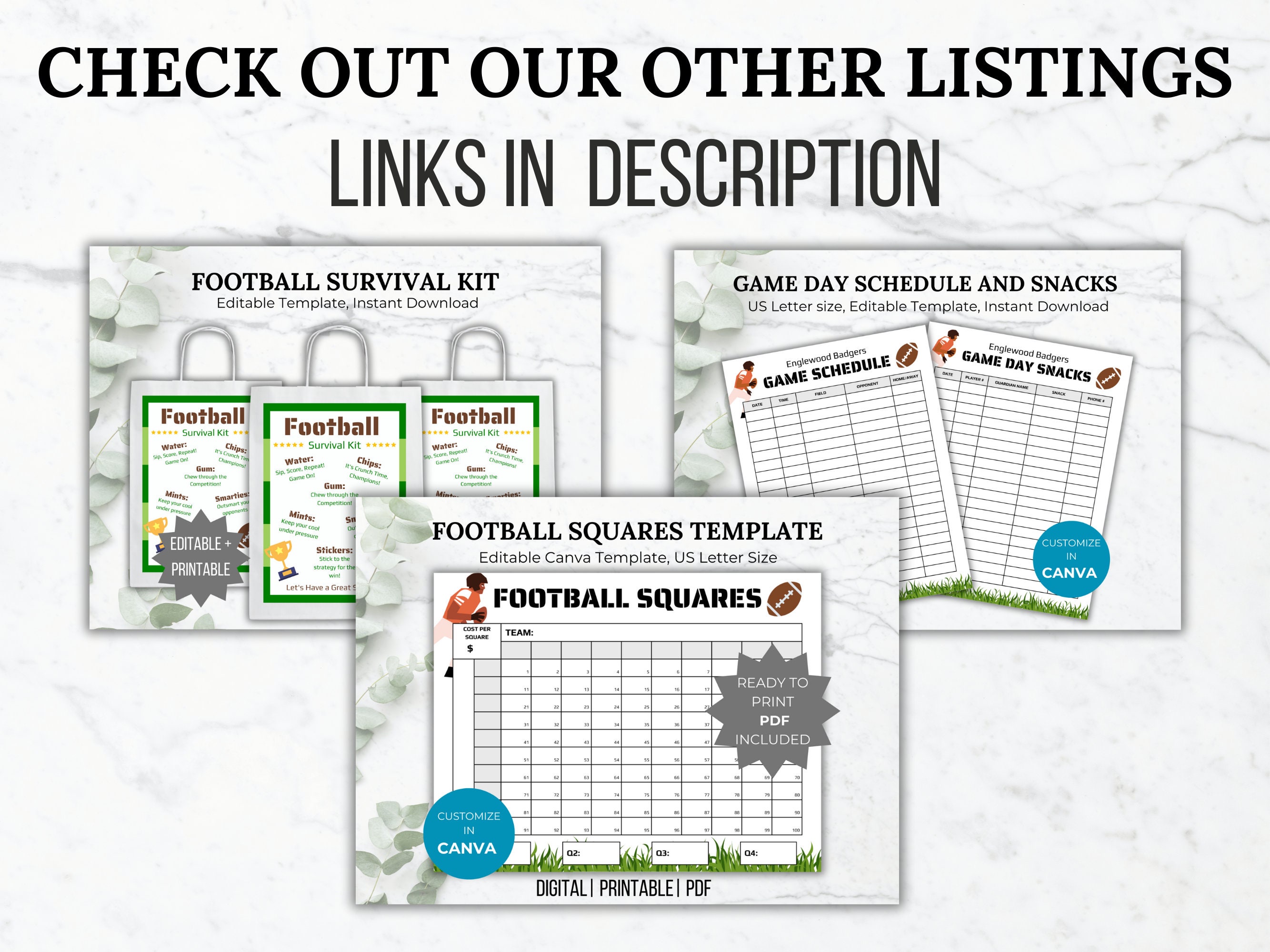 Football Snacks Schedule Template Football Snack Sign up Sheet - Etsy