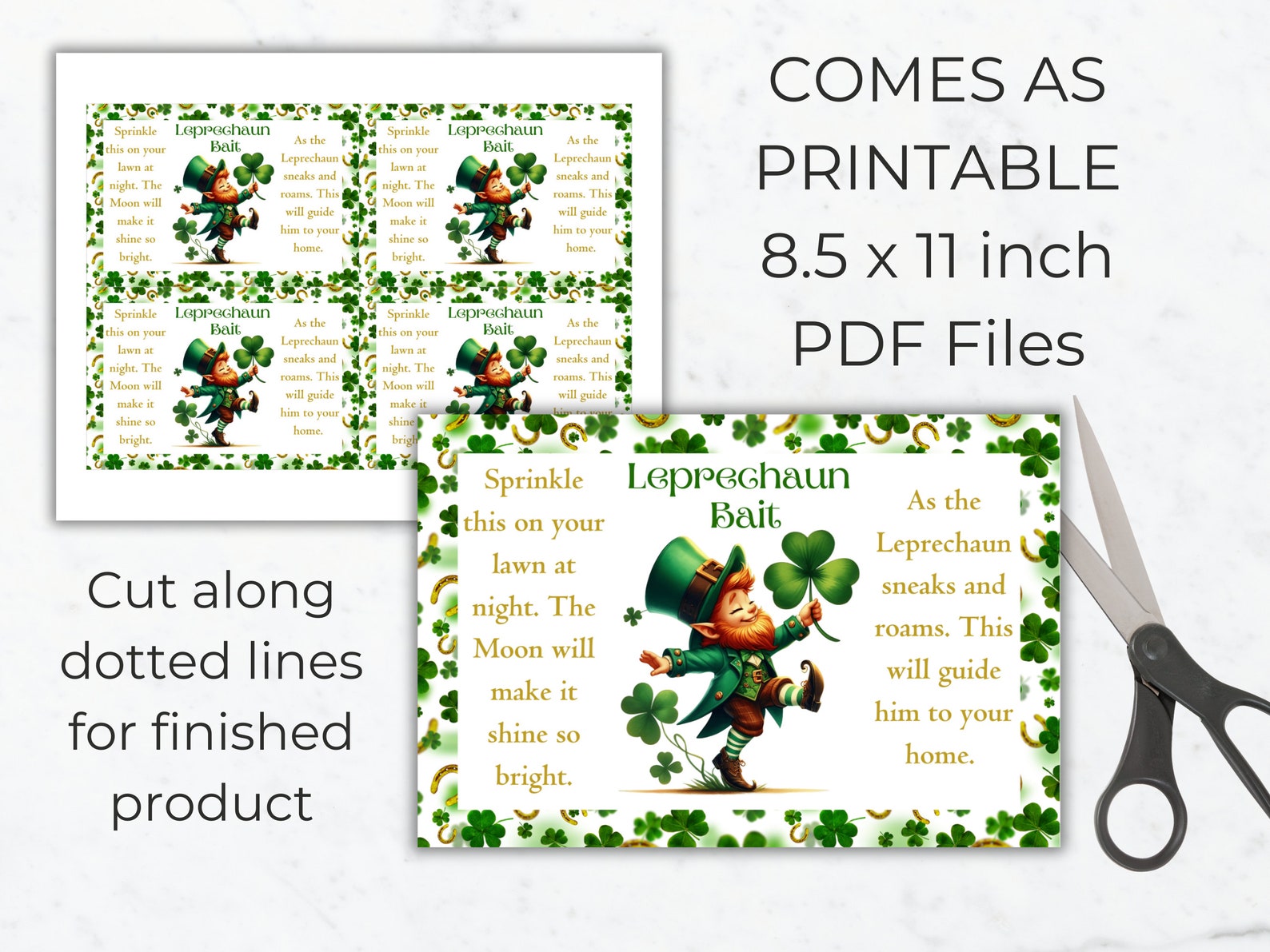Leprechaun Bait Tag Printable St Patricks Day Treat Bag Topper ...