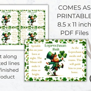 Leprechaun Bait Tag Printable St Patricks Day Treat Bag Topper ...