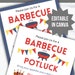 Barbecue Potluck Invitation Template Summer BBQ Potluck Invite Flyer ...
