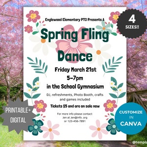 Spring Fling Invite Flyer Neighborhood Event Invitation Office Party ...