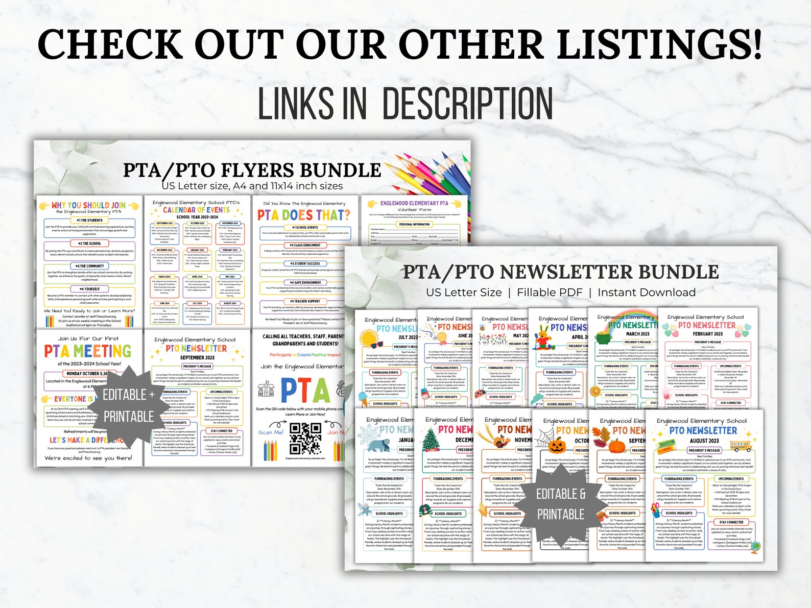 PTA Survival Kit Template Join the PTO Gift Bag Printable Welcome to ...