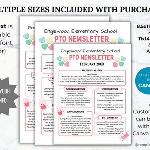 February PTA Newsletter Flyer Printable PTO School Newsletter Flyer ...
