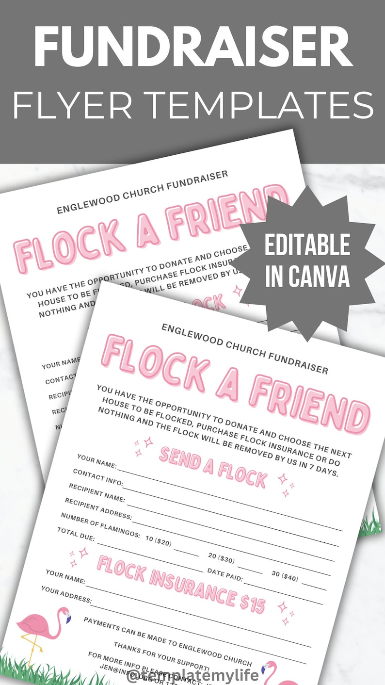 Flock a Friend Form Template Flock My Yard Editable PTA Printable ...