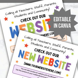 PTA PTO Website Flyer School Website Launch Announcement Template PTA ...