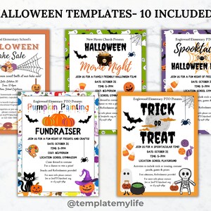 Halloween Fundraiser Flyer Template Bundle Bake Sale Printable - Etsy