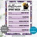 Halloween Spirit Week Flyer PTA Printable Office Spirit Flyer Template ...