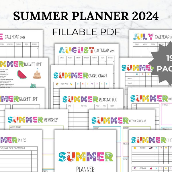 Summer 2024 Calendar - Etsy