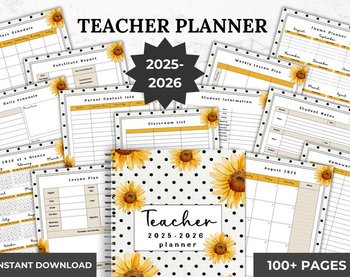 2024-2025 Teacher Planner --editable Canva Template - Etsy Canada
