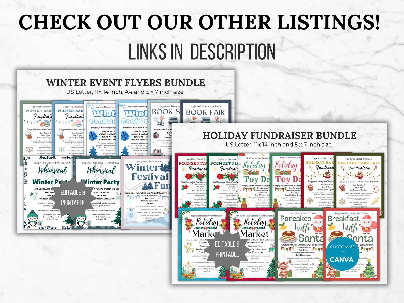 Winter Event Invite Flyer Editable Winter Party Invitation Template ...