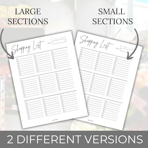 Editable Party Shopping List Printable Event Recipe Grocery List ...