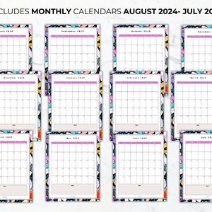 School Calendar Planner 2024-2025 Printable Monthly Calendar Back to ...