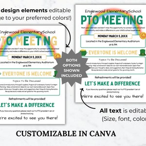 St Patricks Day PTA Meeting Flyer Printable March Church Flyer Template ...