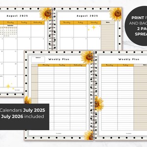Teacher Planner Printable 2025-2026 School Calendar Lesson Planner ...