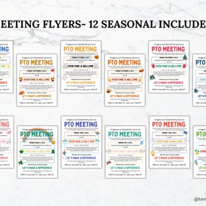 PTO Flyers Bundle Pta Templates Pto Newsletter Flyer Editable Pto ...