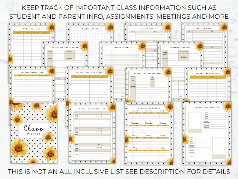 Teacher Planner Printable 2025-2026 School Calendar Lesson Planner ...