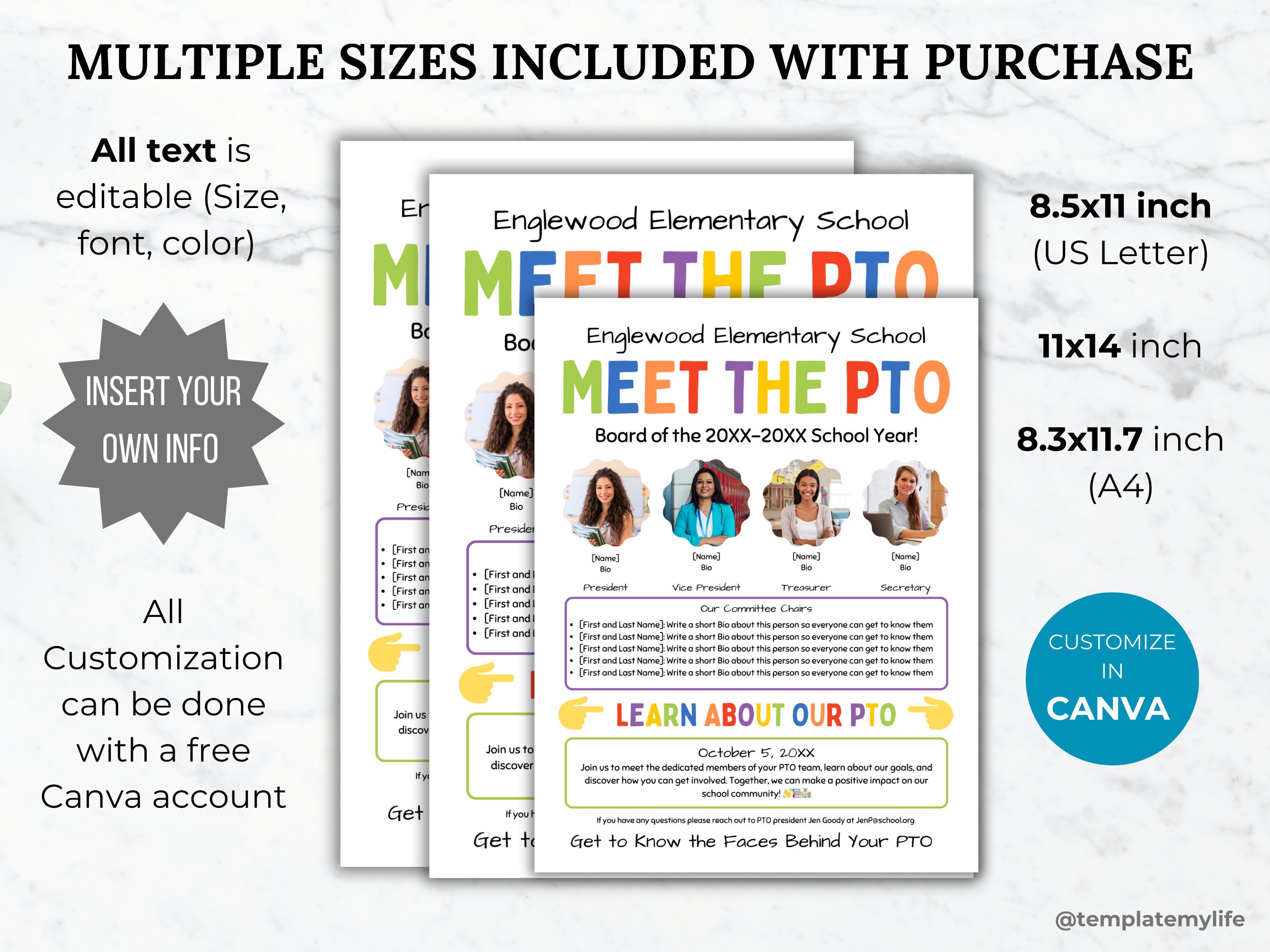 Meet the PTA Flyer Meet the PTO Template Meet the Pto Board Handout ...